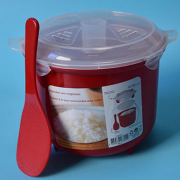 Plastic Microwave rice steamer,rice cooker,Microwave food bowl with lid ...