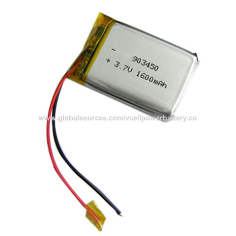 3.7V 1600mAh lithium polymer battery with PCB and wires for tablet, 3 ...