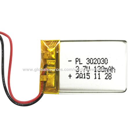 Buy Wholesale China 3.7v 130mah 302030 Rechargeable Lithium Polymer ...