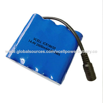 14.8V 2600mAh lithium ion rechargeable battery pack, 14.8v lithium ion ...