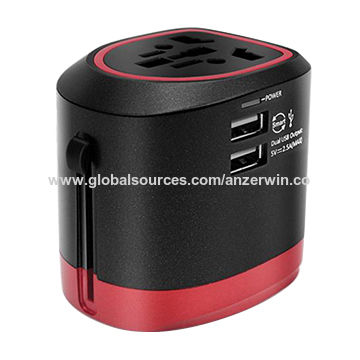 Buy Wholesale China World Travel Adapter Plug With 4usb,with Pc+cooper ...