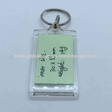 Buy Wholesale China Acrylic Keychain, Inner Rectangle 30*55mm For ...