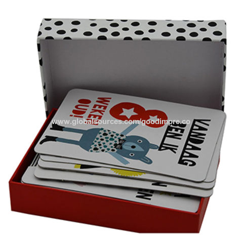 Manufacturer customized color kids learning paper cards set, paper card ...