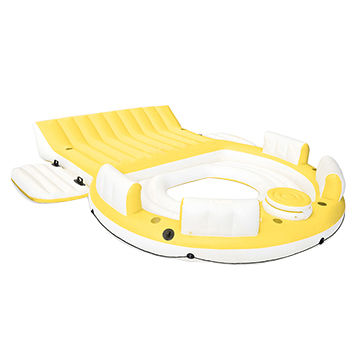 Buy Wholesale China Sturdy Pvc Inflatable Island Floating Lounge 6 ...
