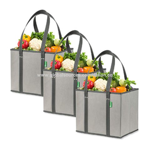 Buy Wholesale China Collapsible Box Foldable Large Grocery Shopping Bag ...