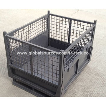 Buy Wholesale China Warehouse Storage Foldable Steel Pallet Box ...
