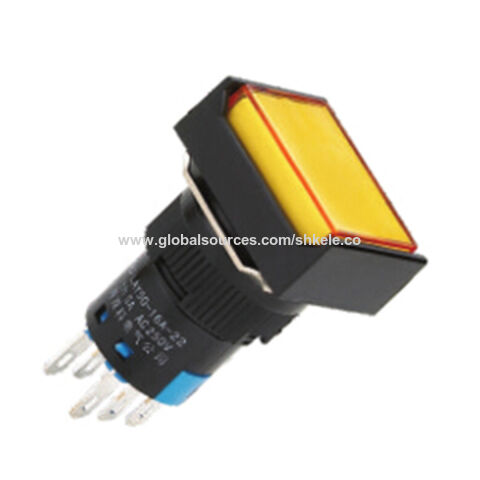 Buy Wholesale China 16mm Rectangular Illuminated Push Button Switch & Illuminated Push Button ...