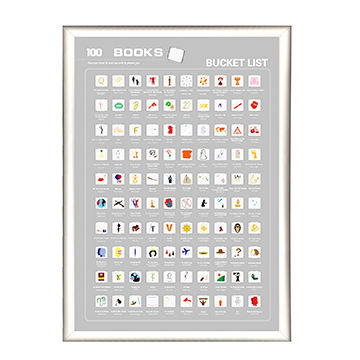 Buy Wholesale China High Quality Scratch Off 100 Must Read Books Bucket ...