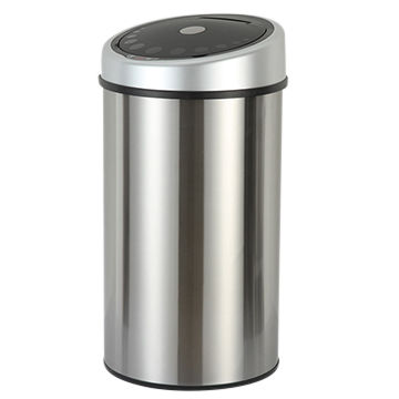 Round-shaped Stainless Steel Automatic Motion Sensor Bin Kitchen ...