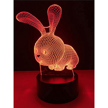 Buy Wholesale China Wholesale New Cute Rabbit Decorative Led 3d Night ...