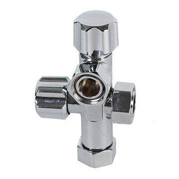 China 3 way Angle valve with chrome plating good polished high quality ...