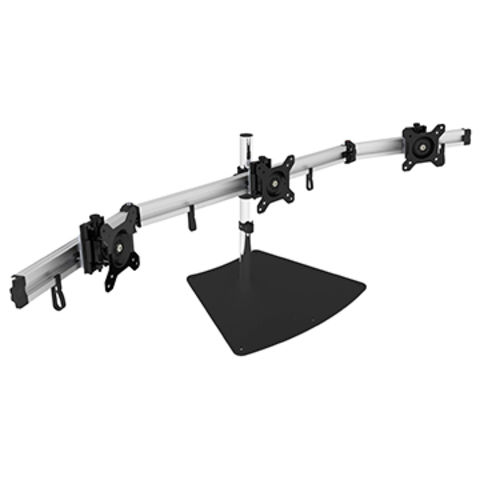 China Three monitor aluminum profile monitor desk mounts on Global ...