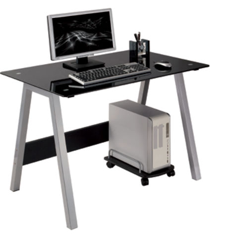 Computer Desk With Tempered Glass Tabletop For Your Safety Using ...