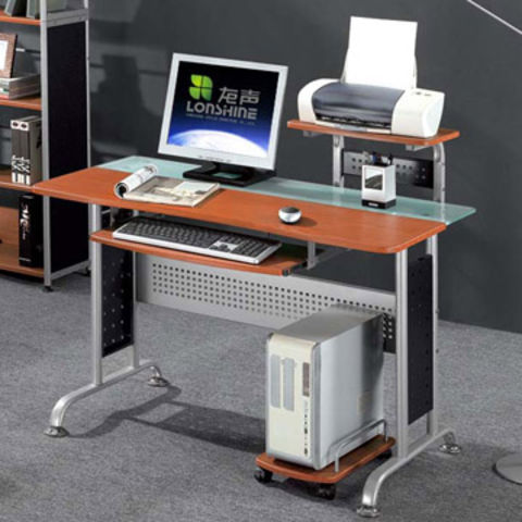 Buy Wholesale China Deluxe/modern Tempered Glass Computer Desk With Cpu ...
