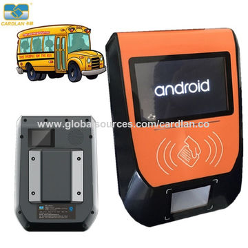 China Cardlan linux Android bus pos terminal rfid validator card reader bus fare box with ...
