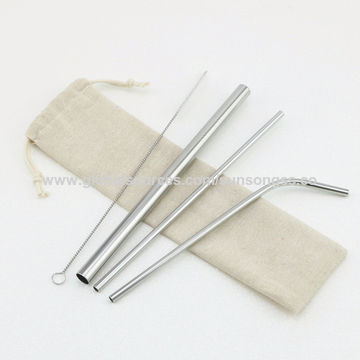 Buy Wholesale China 6mm Straight Or Bend Stainless Steel Straw Metal ...