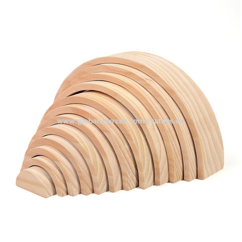 Buy Wholesale China 2019 High Quality 12 Pcs Stackable Wooden Rainbow ...