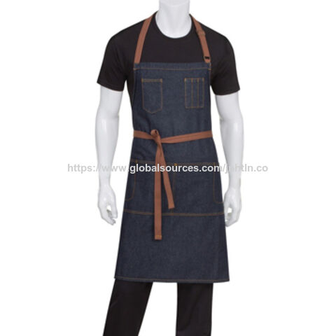Wholesale Custom Cooking Apron,navy Blue Denim Apron, Made Of 100% ...