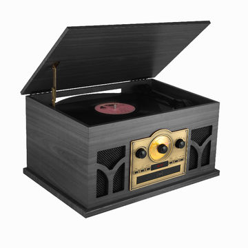 China Retro Turntable CD Combo Player with Bluetooth USB FM Radio and ...