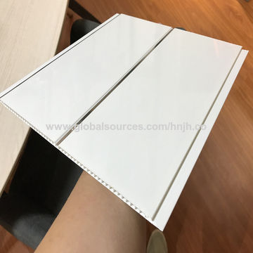China250mm white color middle groove silver line PVC ceiling tiles ...
