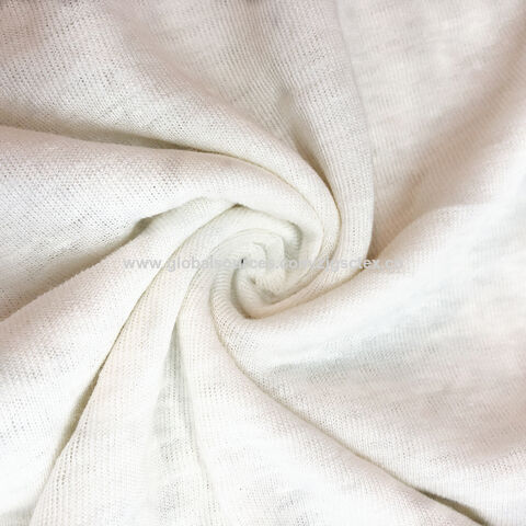100%Linen 28Nm 150gsm greige Knitted Jersey Fabric, greige fabric Knit ...