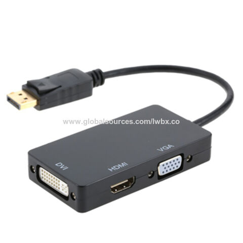 DP To HDMI DVI VGA Adapter 3 in 1 Converter, DP To HDMI Adapter DP To ...