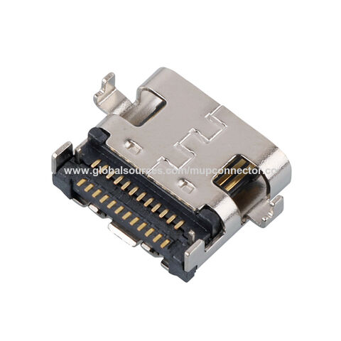 SMT 24PIN USB C connectors Female Mid-mount Dual-Row SMT Receptacle ...