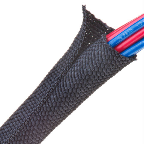 Buy Wholesale China Factory 8mm Black Woven Wrap Split Braided Sleeving ...