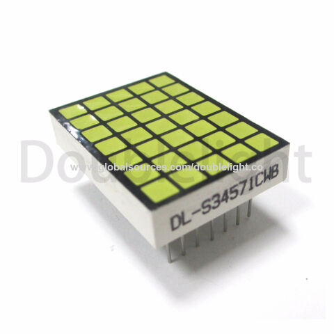 China 3.45mm (1.2") 5×7 Ultra White Dot Matrix LED Displays on Global ...