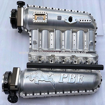CNC Machining precision billet aluminum intake manifold block, OEM ...