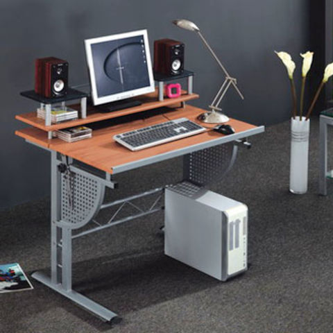 Buy Wholesale China Space-saving Computer Table With Two Tempered Glass ...