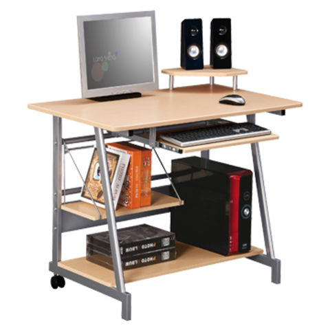 Compact computer table with keyboard panel, Compact computer table ...