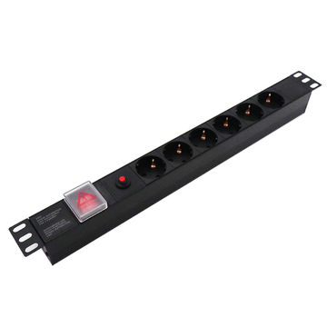 China 1U 19inches 6 ways Germany type industrial PDU power socket with ...