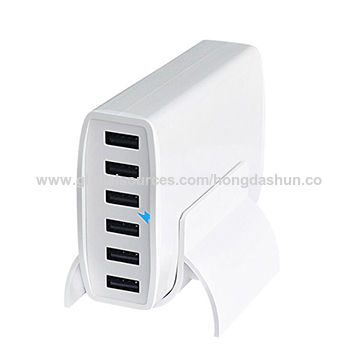 Buy Wholesale China 60w 12a 6-port Fast Smart Usb Wall Charger With ...