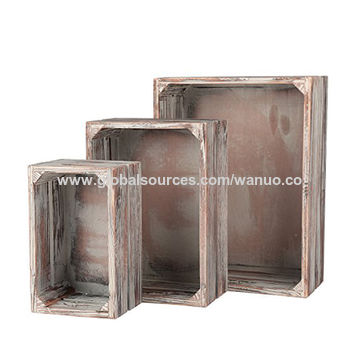 Buy Wholesale China Rustic Finish Brown Wood Nesting Boxes Tabletop ...