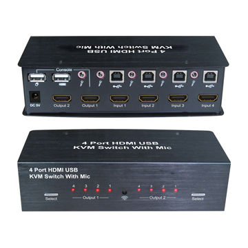 HDMI 4-port KVM Switch with USB and Mic, matrixes - Buy Taiwan HDMI 4 ...