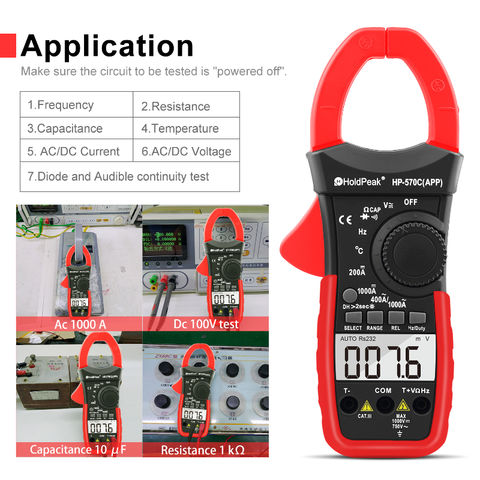 Buy Wholesale China Digital Clamp Meter 4000 Counts 1000a Ac Current ...