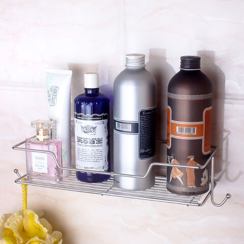 Good quality self adhesive bathroom shampoo rack with a hook hot sale ...