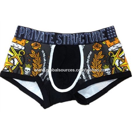Buy Wholesale China Men's Basic Boxer Briefs In Soft Cotton, Piping ...