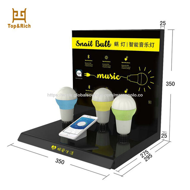 Custom Regular Design L Shape LED Light PMMA Bulb Tester Stand ...