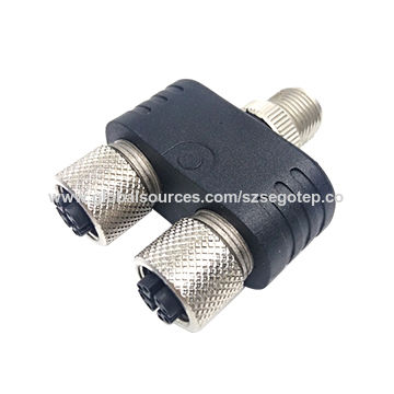 M12 X code 8pin connector cable splitter Male and female Gender cable ...