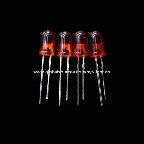 Red Led Lamp High Brightness 5mm Red Led Red Lens 620-625nm - Buy China ...