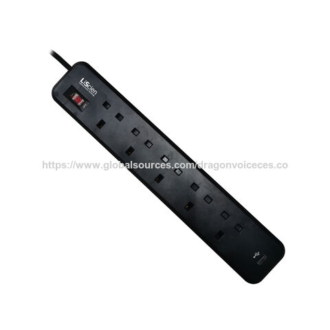 5 Bs/uk Outlet Surge Protector Multi Extension Cord Power Strip ...