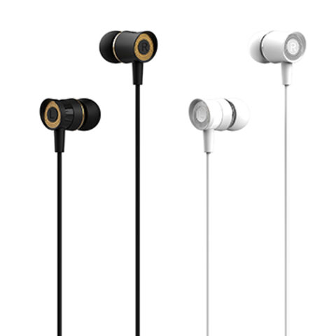 Metal Earbuds In-Ear Headphones Clear Coiled Noise Isolating Wired ...