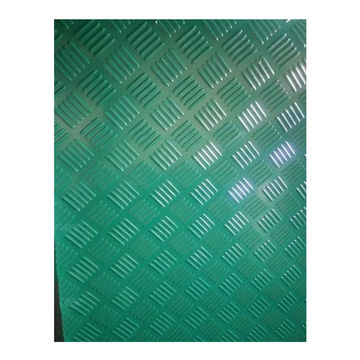 Professional waterproof checker shaped rubber sheet floor mat with both ...