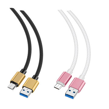 Buy Wholesale China Braided 5 Pin Micro Usb Lead With Alloy Housing ...