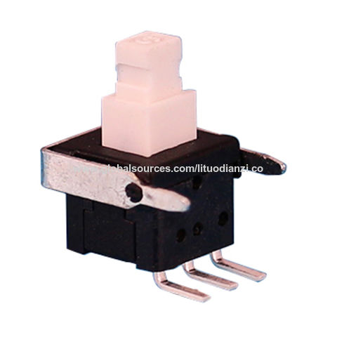 China 3-pin pushbutton switch w/10,000 cycles lifespan/rating 0.2A/12V ...