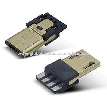 Buy Wholesale China Micro Usb Connector 4 Pin V8 Solder With Golden ...