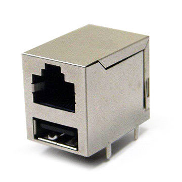 Rj45 Ethernet Transformer With Modular Shielded Jack, Bulkhead Pass ...