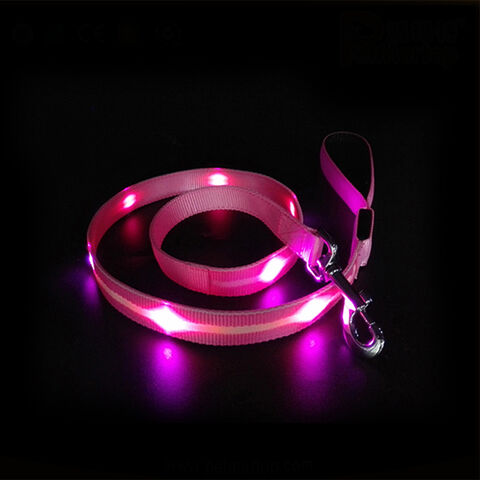 Pet Accessory Rechargeable 3 Flash Modes Light Up Led Dog Leash Safety ...